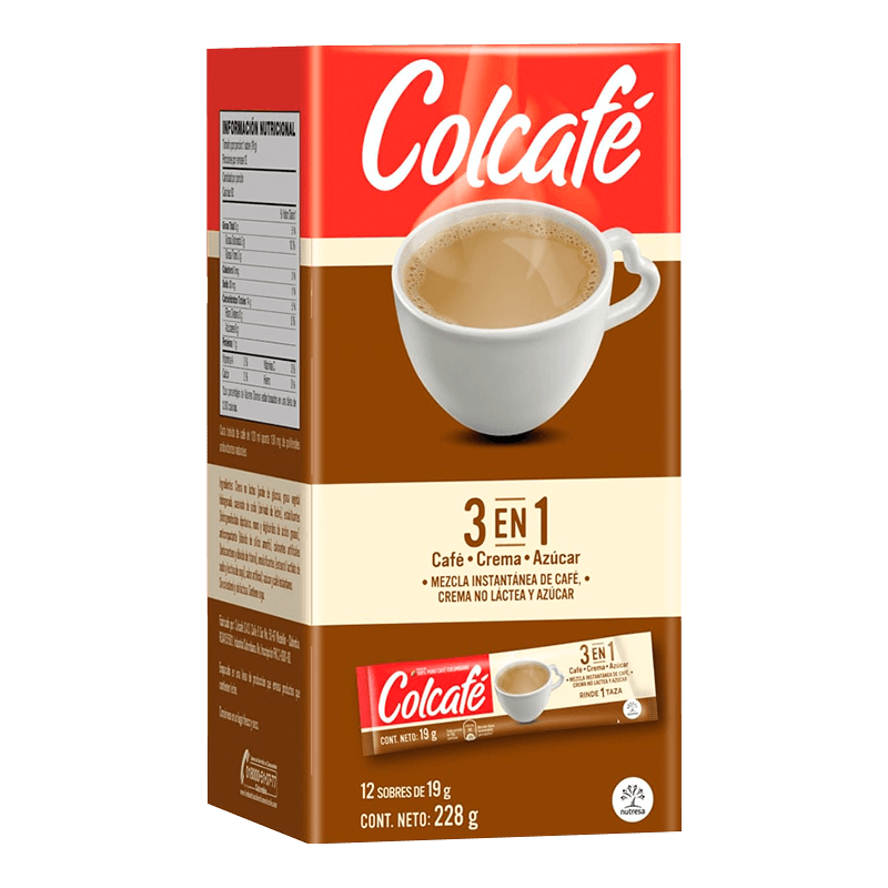 Café Instantáneo 3 en 1 Cappuccino Clásico Colcafé 21g
