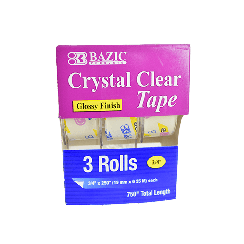 Tape Transparente de 3/4" 3 Piezas