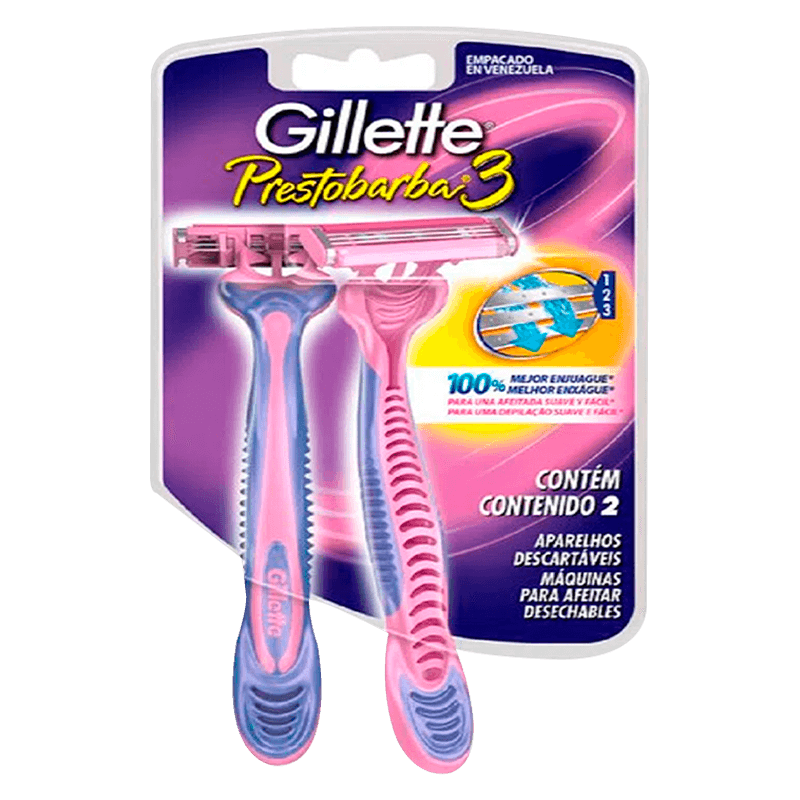 Afeitadora Prestobarba Gillete Rosa|2 Unidades