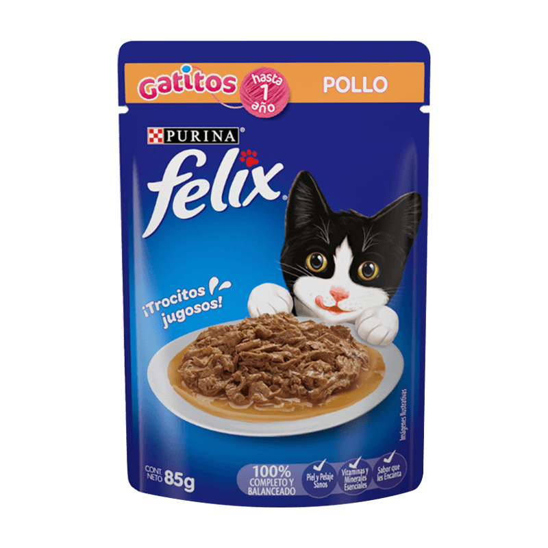 Alimento Gatitos Pollo Felix|85g