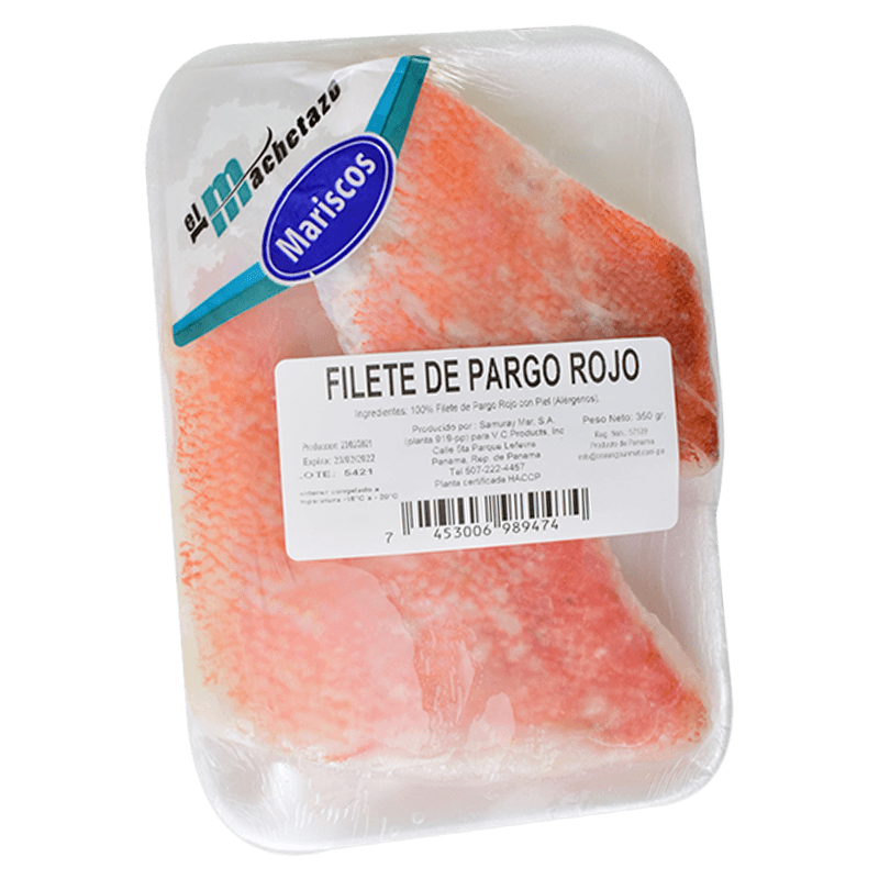 Filete de Pargo Rojo Congelado Machetazo|350g