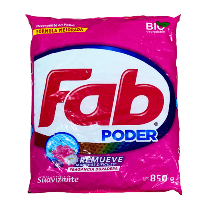 Detergente Polvo Fab Flores|850g