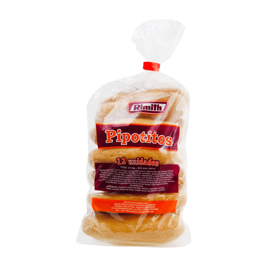 Panecillos Pipotitos Rimith|311.8g|12 Unidades