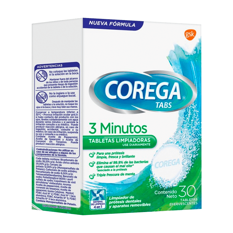Corega Tabs Limpiador de Prótesis Dentales