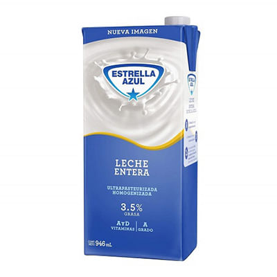 Leche Entera Estrella Azul|946 ml