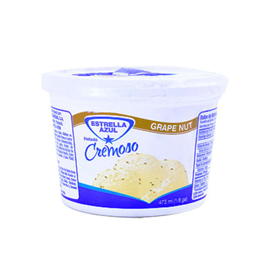 Helado Grape Nut Estrella Azul Pinta