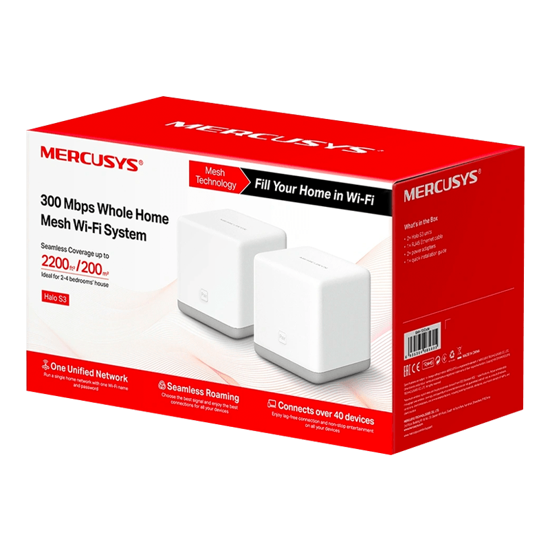 Router Sistema Mercusys WiFi Mesh S3|2 pack