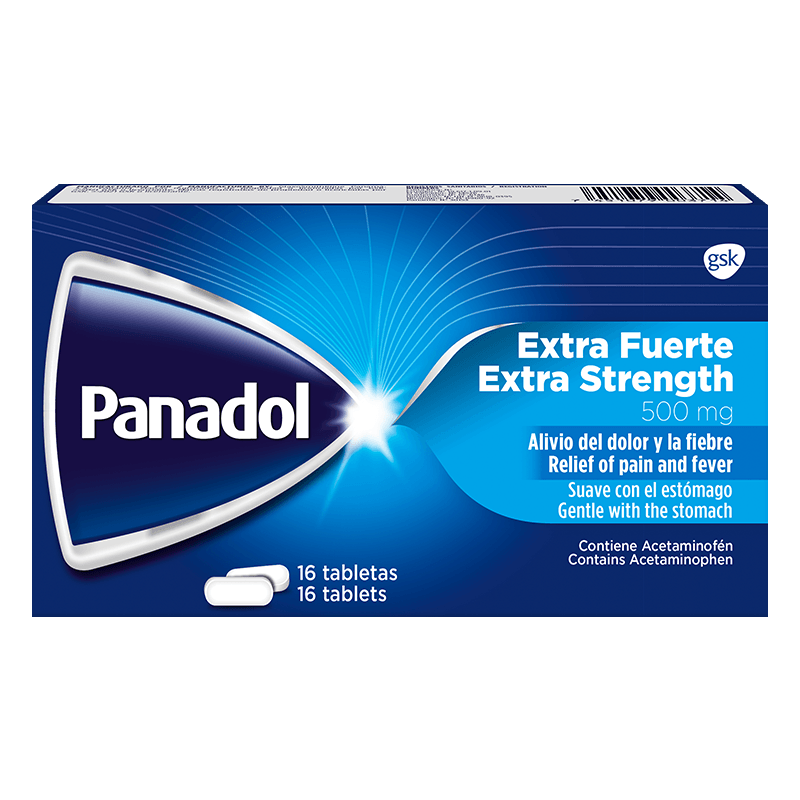 Panadol Extra Fuerte|16 Tabletas|500mg