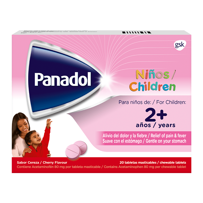 Panadol Niños|20 Tabletas Masticables