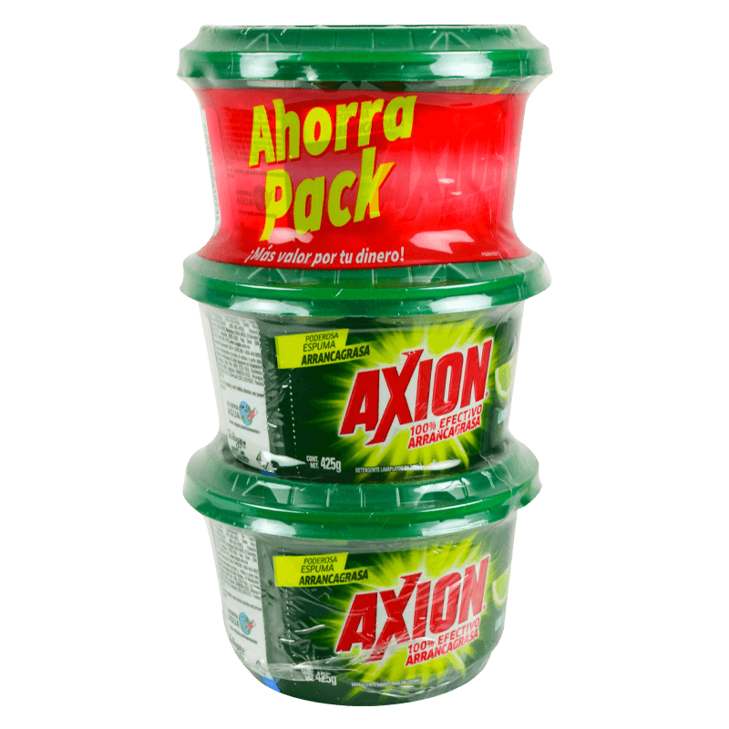Lavaplatos Axion Limon Pasta|425g|3 Pack