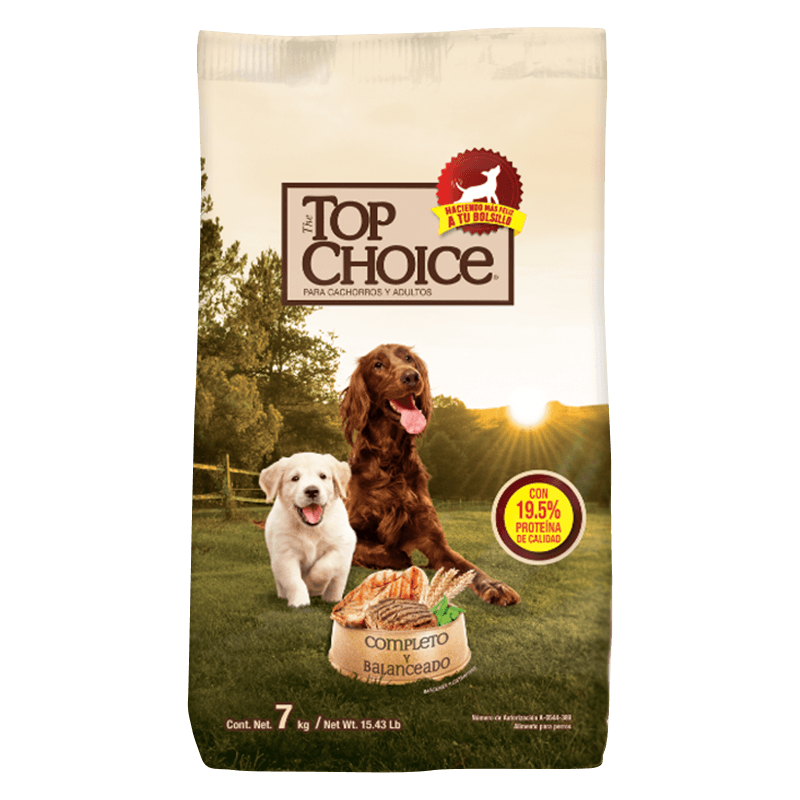 Alimento Perro Top Choice|Cachorro y Adulto|7kg
