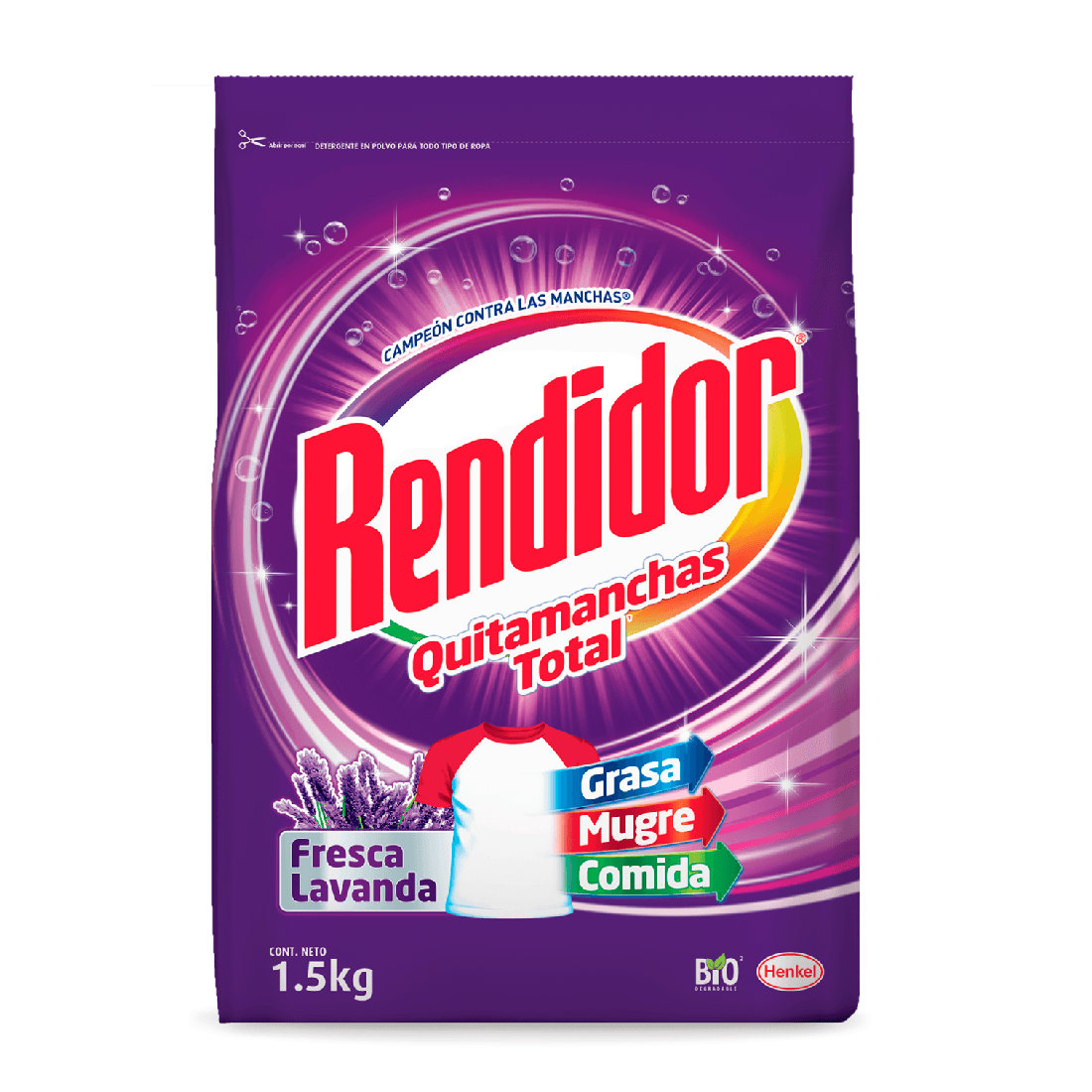 Detergente Polvo Lavanda Rendidor 1.5kg