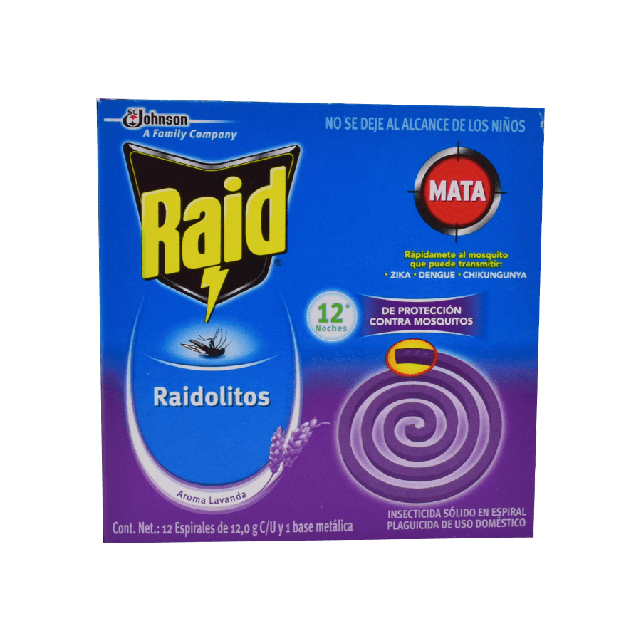 Insecticida Sólido Espiral Lavanda Raid 12und