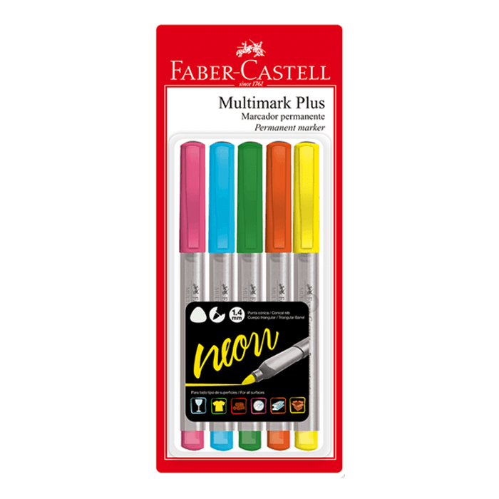 Marcador Multimark Plus Neon|5 Piezas