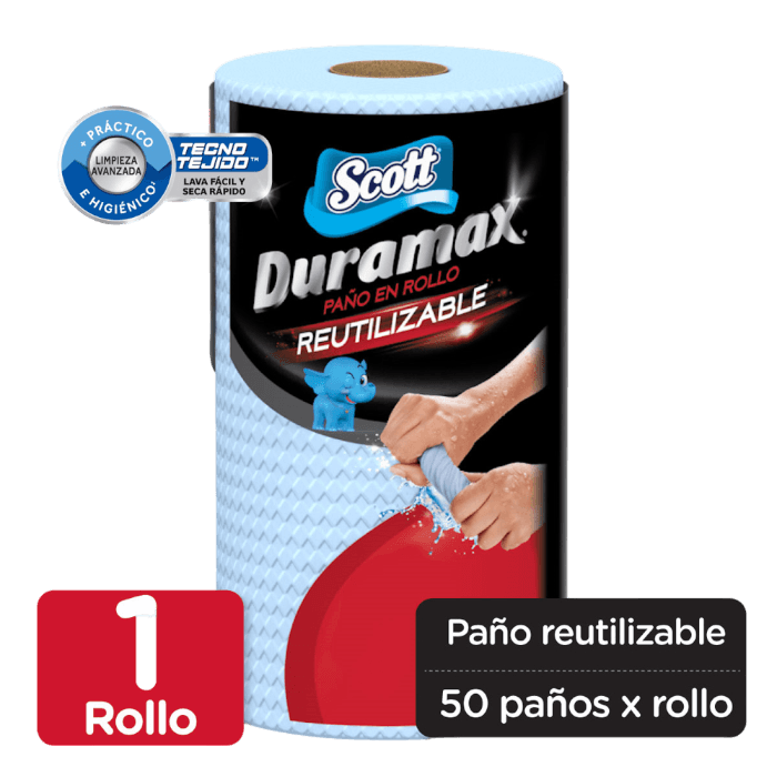 Papel Reutilizable Scott Duramax Azul|1 Rollo|50 Hojas