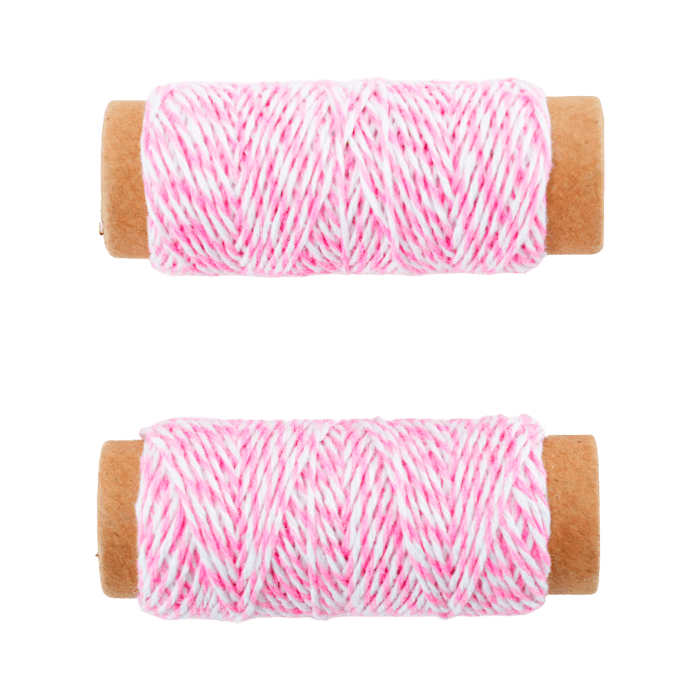 Hilo Pabilo|Rosa y Blanco|2 Piezas