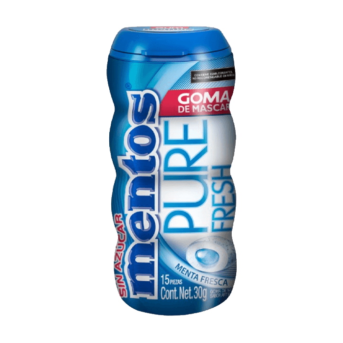 Mentos Chicle Pure Fresh|Menta Fresca|20g