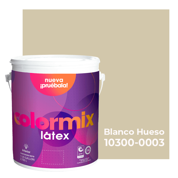Pintura Colormix Látex Blanco Hueso|1 Galón